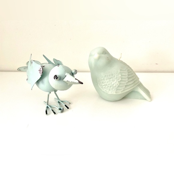 Bird | Blue Bird Set Metal And Wax Candle | Poshmark